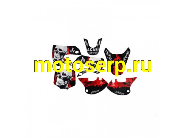 Купить Наклейки на пластик (комплект) KLX/BBR "SIKSPAK" (SM 020175-776 ...